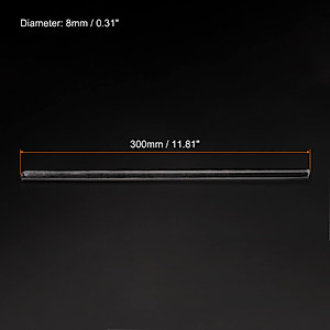 MECCANIXITY 3.3 Borosilicate Glass Stick 11.81" Length 8mm Dia Stir Rod Mixing Tools with Both Ends Round for Lab Kitchen Science 10Pcs