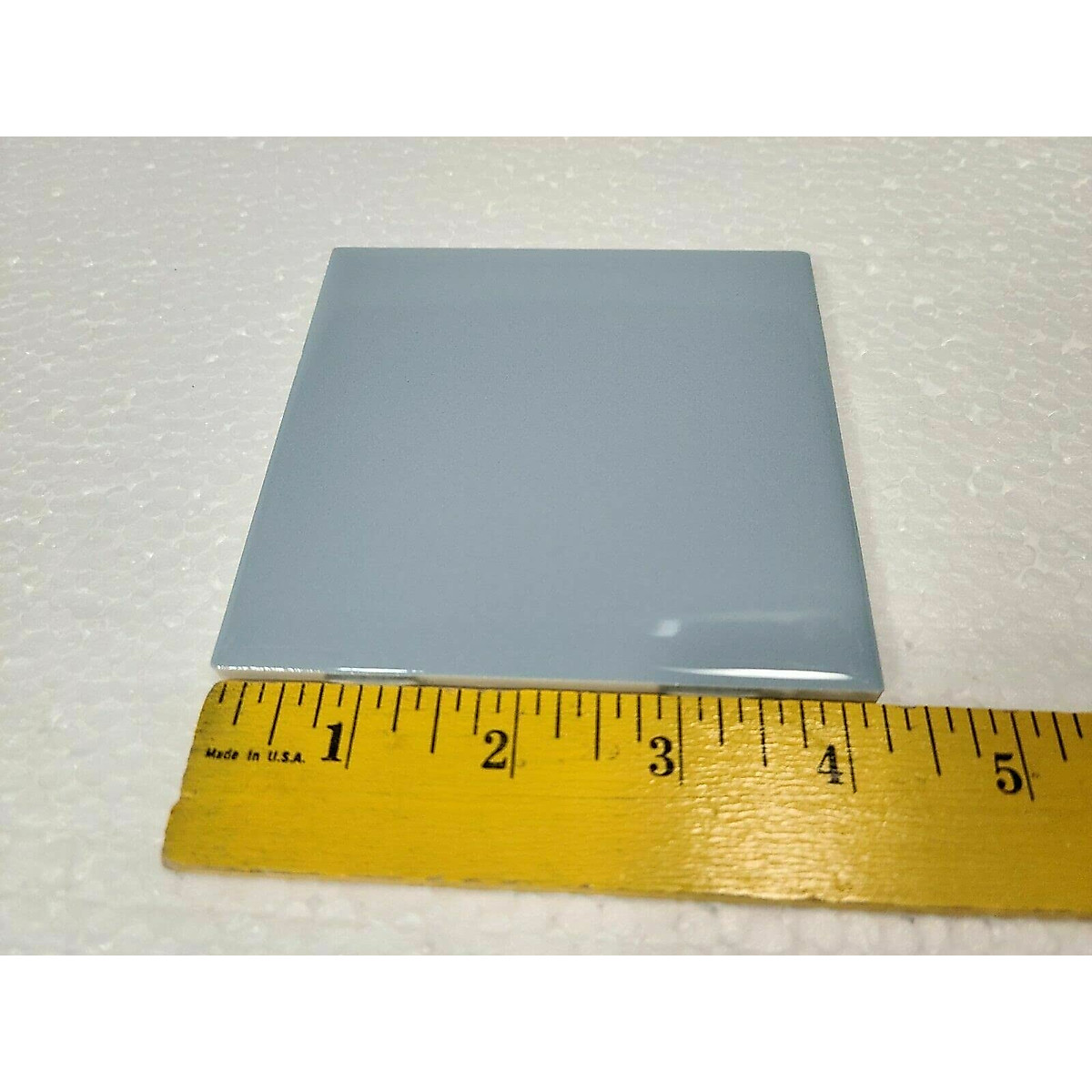 Blue Waterfall 4 in Ceramic Tile 4.25 inch Shower Bathroom Kitchen Backsplash Daltile Color 0169 4x4 Subway Square 10 Piece Box