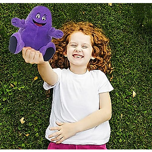 Hashibira Grimace Shake Yellow Hat Plush Toy Plushie Stuffed Animal Toy Game Doll Toy Christmas Stuffed Doll Birthday Gift for Kids Children (A)