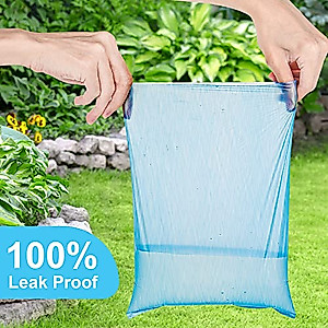 Depets Dog Poop Bag, Extra Thick Doggie Poop Bags with Poop Bag Holder and Leash Clip, Leak-Proof Dog Waste Bags, 11.8 × 8.7 IN Poop Bags for Dogs Cats, Blue, 160 Count