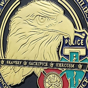 First Responders Challenge Coin American Heroes EMS Police Firefighter Gift