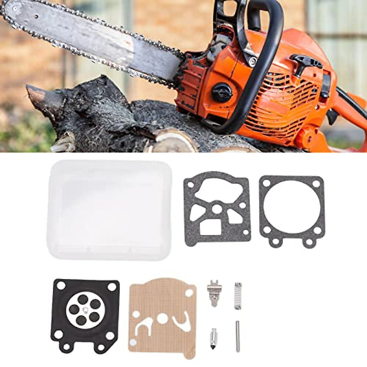 Carburetor Carb Repair Kit, Chainsaw Gasket Replacement Accessories Rebuild Kit Replaces for Walbro K11 Wat for 024 MS240 026 MS260 Garden
