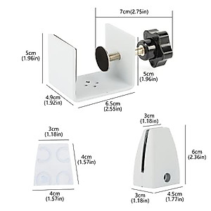 Hotwin Office Desk Partition Clamp, Aluminum Alloy Adjustable Desk Divider Support Clamp, No Drilling Required Privacy Panel Clamp for Desktop Countertop Reception, U Type