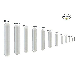 12pcs PTFE Magnetic Stirrer Mixer Stir Bar Spinbar White Color