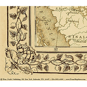 1881 Lonesome Dove/Comanche Moon Wars & Great Cattle Trails Map 2nd Ed. 26"W x 34" H