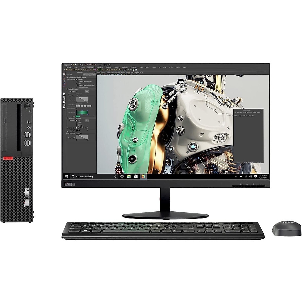 Lenovo ThinkCentre M910s SFF Desktop Computer PC,Intel i5-7500 up to 3.8GHz, 32GB DDR4 RAM,New 1TB NVMe M.2 SSD,Build in WiFi BT,DVD-RW,Wireless Keyboard & Mouse,Windows 10 Pro(Renewed)