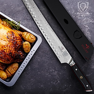 DALSTRONG Slicing Knife - 14 inch - Extra Long Slicer Knife - Shogun Series Elite - Japanese AUS-10V Super Steel - Vacuum Treated - G10 Handle - Carving Slicer BBQ, Brisket Gift Knife- Sheath Included