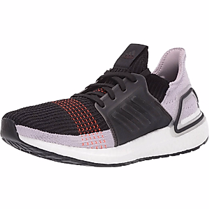 adidas womens Ultraboost 19 Running Shoe, Core Black/ Soft Vision/ Solar Red, 6 US