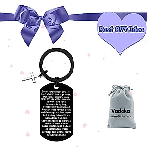 Correctional Officer Gift Keychain Correctional Officer Jewelry Prayer Jewelry Christian Gift Religious Jewelry Thanksgiving Day Christmas Birthday Gift from Correctional Officer Mom Wife Daughter