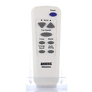 Anderic RR0035A AC Remote Control - Replaces Many LG, GE, Goldstar, Hampton Bay, Kenmore, and Zenith Air Conditioner Transmitters - No Programming Needed - RR0035A