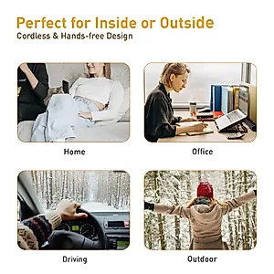 Runjoy Portable Heating Pad, Cordless and Rechargeable Heating Pad with 10000mAh Battery, 3 Heat Settings, Fast Heating and Adjustable Strap for Back Pain, Cramps, Neck and Shoulders