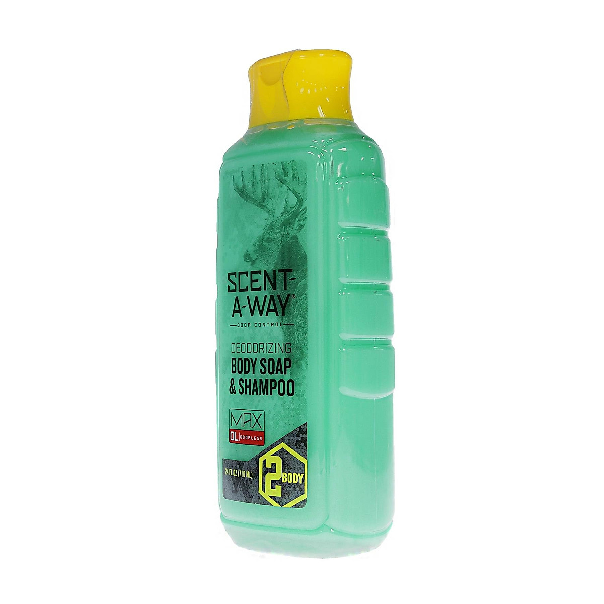 Hunters Specialties Scent-A-Way MAX Liquid Body Soap & Shampoo - Hunting Odorless Green Soap Scent Eliminator for Hunters, Trappers, Anglers, and Campers - 24 OZ