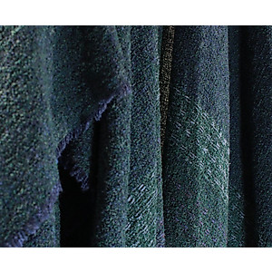 Kerry Woollen Mills Celtic Ruana Long Shawl Irish Wool Lambswool Blackberry Green