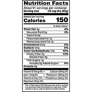 Quaker Old Fashioned Rolled Oats, Non GMO Project Verified, Two 64oz Bags in Box, 90 Servings, 4 Pound (Pack of 2)