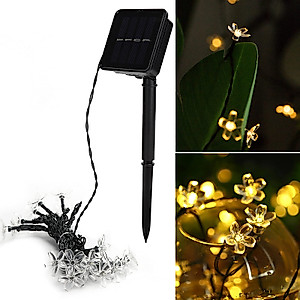 Snufeve String Lamp, Solar Fairy Lights Solar String Lights Tree Light Flowers Lights for Home Courtyard, Garden, Yard, Lawn, Terrace