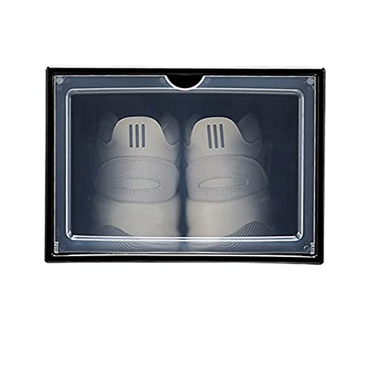 Toyvian Entryway Shoe Storage Bench Shoe Box Shoe Storage Boxes Magnetic Folding Stackable Shoes Cases Organizer Bins Container for Home Shop Black Shoes Container