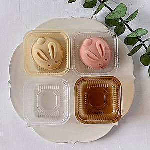 BYNNIX Mooncake Mold, Cute Rabbit Shaped Mooncake Molds Mooncake Moulds DIY Gadgets for Mid-Autumn Festival
