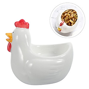 Cabilock Home Decoration Ceramic Serving Bowl Chicken Shaped Snack Bowl Salad Mixing Bowl Porcelain Soup Dish Decorative Feeding Bowls Dessert Bowls Cereal Pasta Bowl Pottery Decor