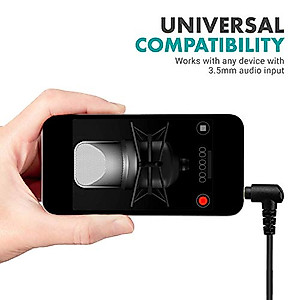 Movo MC1 3.5mm Audio Cable - Dual Male 3.5mm TRS Cable for Audio Mixers, Microphones, Cameras, Recorders, Car Speakers, and More