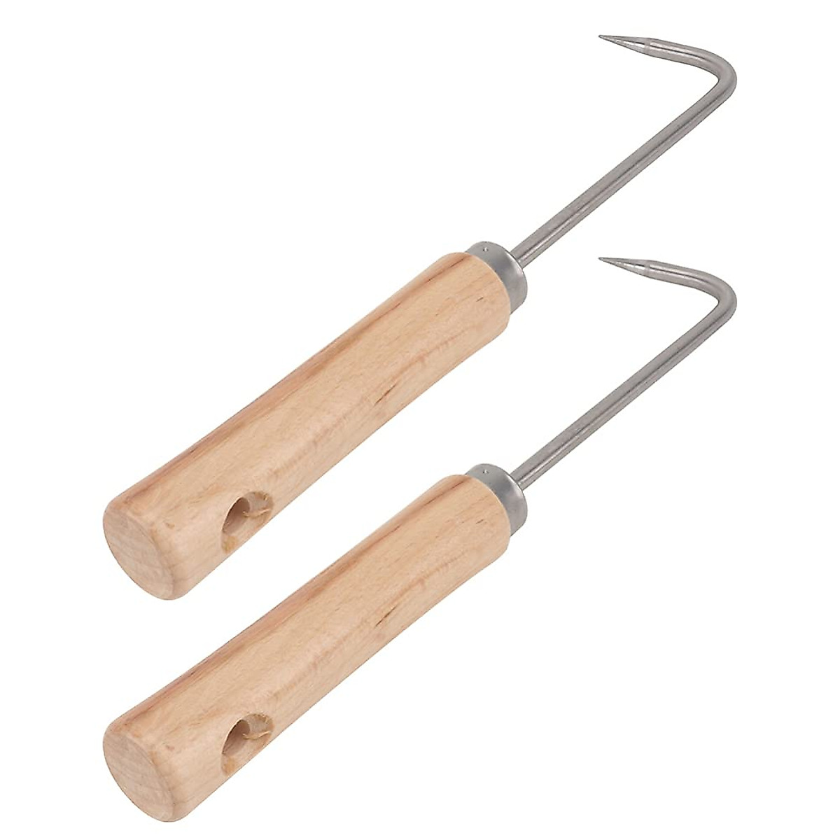 generic 2pcs Gardening Tool Single Claw Root Hook Manual Root Lifter Weeder Stainless Steel Weeds Remover Classic Weeder Garden Lawn Transplant Bonsai Tools