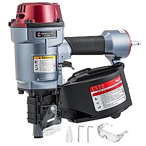 Goodnailer CN70 Air Coil Nailer 15 Degree 1-3/4-Inch to 2-3/4-Inch Coil Nail Gun Fast Shooting For Wooden Pallet Packing Wood Fencing
