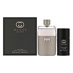 Gucci Guilty for Men By 2 Pc Gift Set (eau De Toilette 3.0 Oz + Deodorant Stick 2.4 Oz), 2count