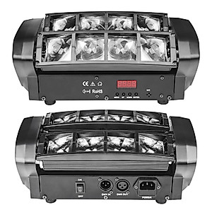Moving Head Dj Lights Sound Activated Lights for Dj, RGBW LED Beam Spider Lights for Disco