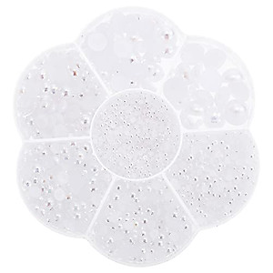 Ciieeo Nail Accessories Nail Accessories Ornament Crafts 1 Box of Decorative Nail Pearls Multi-Function Craft Peals Convenient Peals Nail Accessory Nail Tech Accessories Pearl Beads Pearl Beads