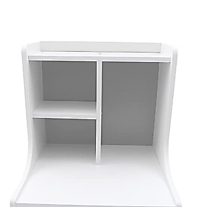 Modern Nightstand High Bedside Table, Multifunctional Bedside Cabinet White Bedroom Storage Side Table with Open Shelf for Indoor Room Storage (3 Drawers) (3 Drawers)