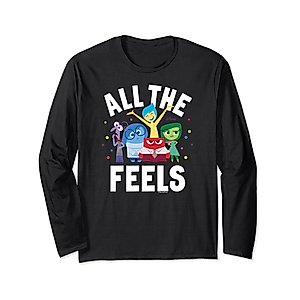 Inside Out - All The Feels Joy Disgust Anger Fear Sadness Long Sleeve T-Shirt