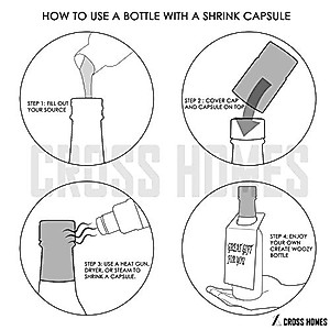 Glass Bottle, Hot Sauce Bottles Woozy bottles Empty 3 Oz 30 sets with Shrink Capsules Dripper Inserts Screw Caps, mini liquor bottles Small glass bottles sauce bottle mini wine bottles with lids Black