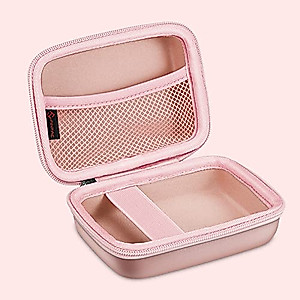 Fintie Kids Camera Case Compatible with Seckton/GKTZ/WOWGO/OMZER/Suncity/Agoigo/Ourlife/Rindol/Unicorn Toys Digital Camera & Video Camera, Hard Carrying Bag with Inner Pocket, Rose Gold