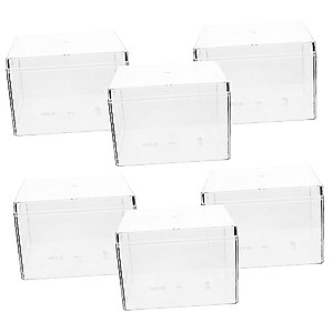 MUSISALY 6pcs Boxes Transparent Mousse Box Clear Cake Containers Pie Container Mini Plastic Containers Shower Favor Box Clear Cupcake Boxes Toy Containers Cake Packing Box Crafts Ps