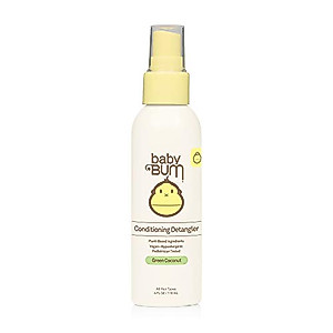 Baby Bum Conditioning Detangler Spray | Leave-In Conditioner Treatment with Soothing Coconut Oil| Natural Fragrance | Gluten Free and Vegan | 4 FL OZ
