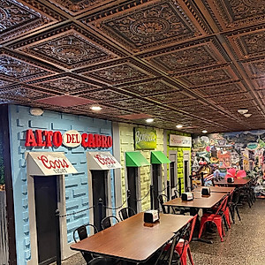 Faux Tin Glue up/Drop in Ceiling Tile #223 Antique Copper Pack of 10 2'X2' Tiles (~ 40 sq.ft)