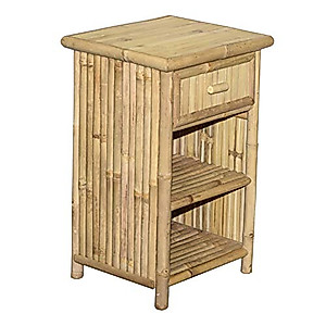 Bamboo Bamboo54 Handmade Natural Single Drawer Nightstand (Vietnam) - Yellow