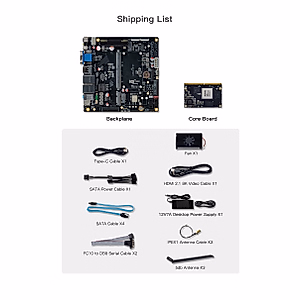 youyeetoo ITX-3588J Mini-ITX 8K AI Mainboard 16GB RAM 128GB EMMC HDMI2.1 DP POE Power Android 12 Ubuntu