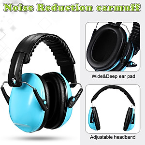 6 Pcs Kids Ear Protection Earmuffs Noise Canceling Headphones Adjustable Ear Muffs Noise Reduction Headphones for Autism Children (Blue,Green,Pink)