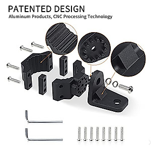 UTV Whip Mount, 2 pcs UTV Light Flag Mounts - Solid Heavy Duty Whip Light Mounting Bracket for Off-Road, Aluminium Alloy - 360° Rotating Flag Hole - Fits Perfect on 1.75" to 2" Roll Cage of UTV SXS