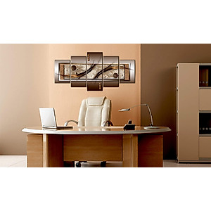 Canvas Prints Wall Art Delicate Shapes and Warm Colors Abstract 5 panels Painting Contemporary Picture Home Decoration for Bedroom Framed Ready to Hang (CL02, Large W60” x H30”)