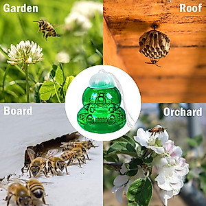 4 Pack Wasp Trap, Hornet Trap Outdoor, Bee Catcher for Outside, Yellow Jacket Killer Hanging, Fly Insect Killer, Yellow & Orange & Green & Blue