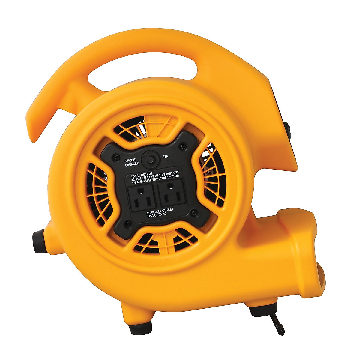 XPOWER P-130A Mini Mighty 1/5 HP 800 CFM Centrifugal Air Mover, Carpet Dryer, Floor Fan, Blower, Stackable, Daisy Chain, for Water Damage Restoration, Janitorial, Plumbing, Home Use,Yellow