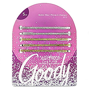 Goody Holiday Ball Enameled Bobby Pin Set - 5 Count, Silver and Gold - Hair Accessories for Men, Women, Boys and Girls to Style With Ease and Keep Your Hair Secured - For All Hair Types