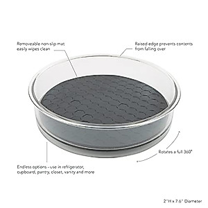 Spectrum Hexa Small Lazy Susan - Revolving Storage Tray for Refrigerator, Pantry, Cabinet, Table, & Shelf Organization/Perfect for Spices, Condiments, Produce, & More