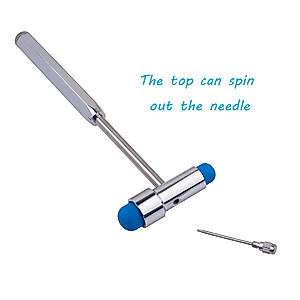 Reflex Hammer, with Needle and Brush - Tromner Neurological Reflex Hammer for Neurologic Reflex Diagnosis and Testing - Light Weight Neurology Therapy Instrument by QIYUN - Blue