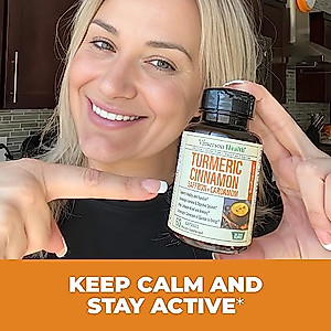 Turmeric Saffron Supplements with Cinnamon powder & Cardamom - Antioxidant Joint Support Supplement Contains Turmeric Curcumin with Black Pepper for Mood, Memory, Eye Health & Well-Being - 60 Capsules