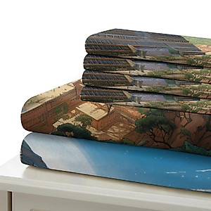 EVMILA Pyramid for Teens and Adults Quilt Cover 3D Print Egypt Duvet Cover Comforter Covers with Pillow Cases Soft Microfiber with Zipper Closure Bedding Set 3 Pieces Queen（228x228cm）, Style-7