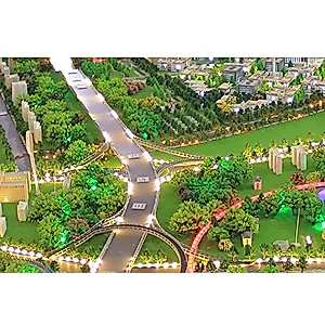 BAENRCY 32pcs 0.79-6.30inch Mixed Model Trees Accessories Model Train Scenery Architecture Trees Model Scenery with No Stands(All Green)