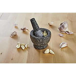 IMUSA USA Small Polished Mortar and Pestle, 3.75”, Granite