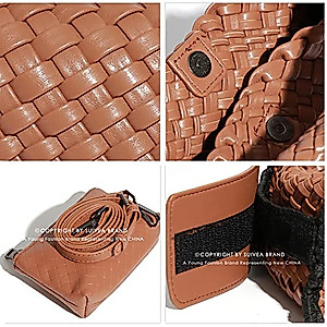 Womens Vegan Leather woven handbags Handmade Beach Bag Top-handle Handbag bottega bag dupes naghedi hobo bags for women (Black)